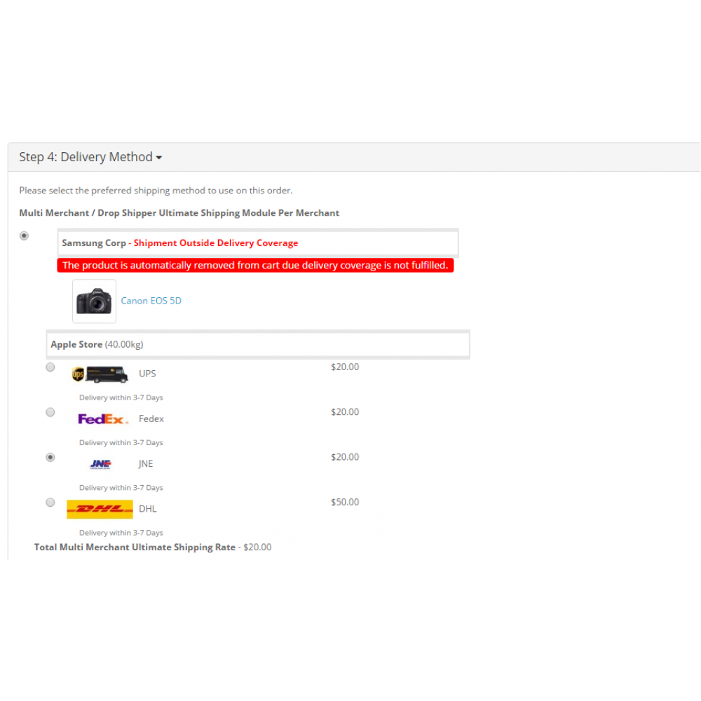 Multi Merchant/ Drop Shipper Ultimate Shipping 3.0 (OpenCart Addon)