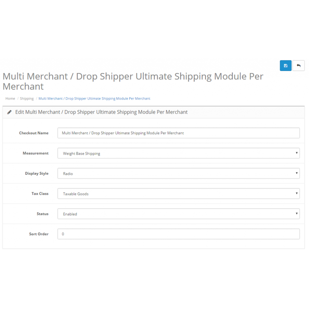 Multi Merchant/ Drop Shipper Ultimate Shipping 3.0 (OpenCart Addon)