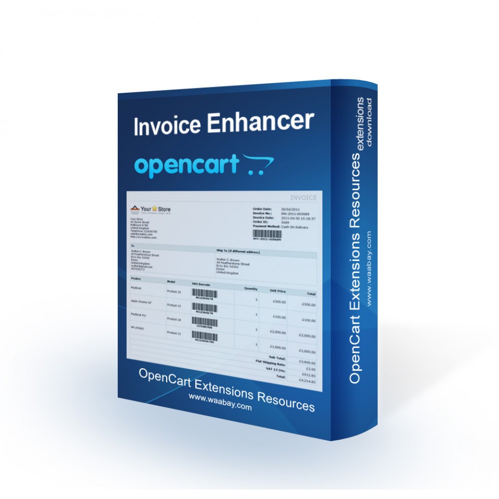 Invoice Enhancer (OpenCart Addon)