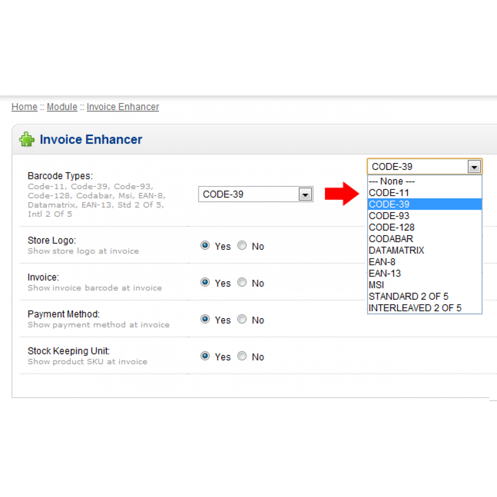Invoice Enhancer (OpenCart Addon)